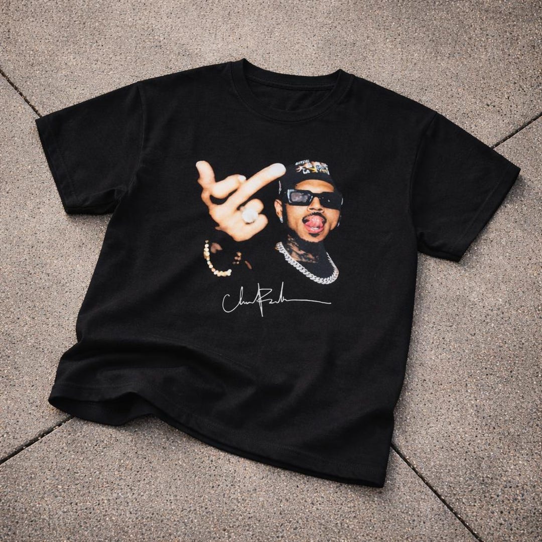 Chris Brown Middle Finger Tee Chris Brown Breezy Bowl XX Tour 2025 ...