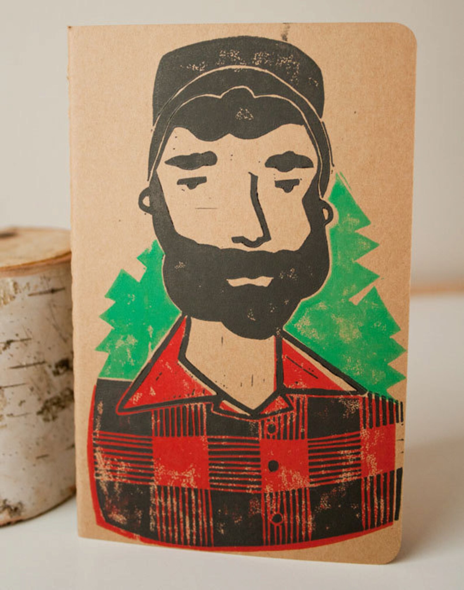 JOURNAL LUMBERJACK with trees MALE pocket-sized sketchbook | Etsy