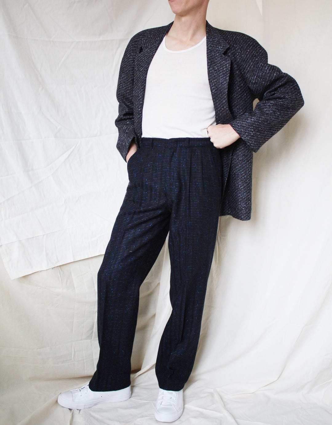 1950s MENS Wool Peg Trousers Dress Pant High Rise and Pleated - Etsy