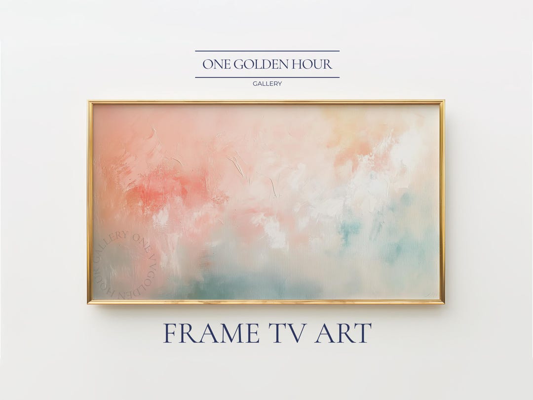 Modern Pastel Abstract Frame TV Art - Soft Landscape for Neutral Decor ...