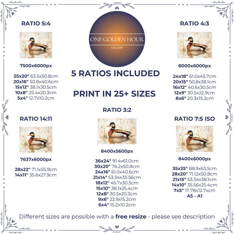 Vintage Mallard Duck Watercolor Print - Cozy Neutral Farmhouse Decor ...