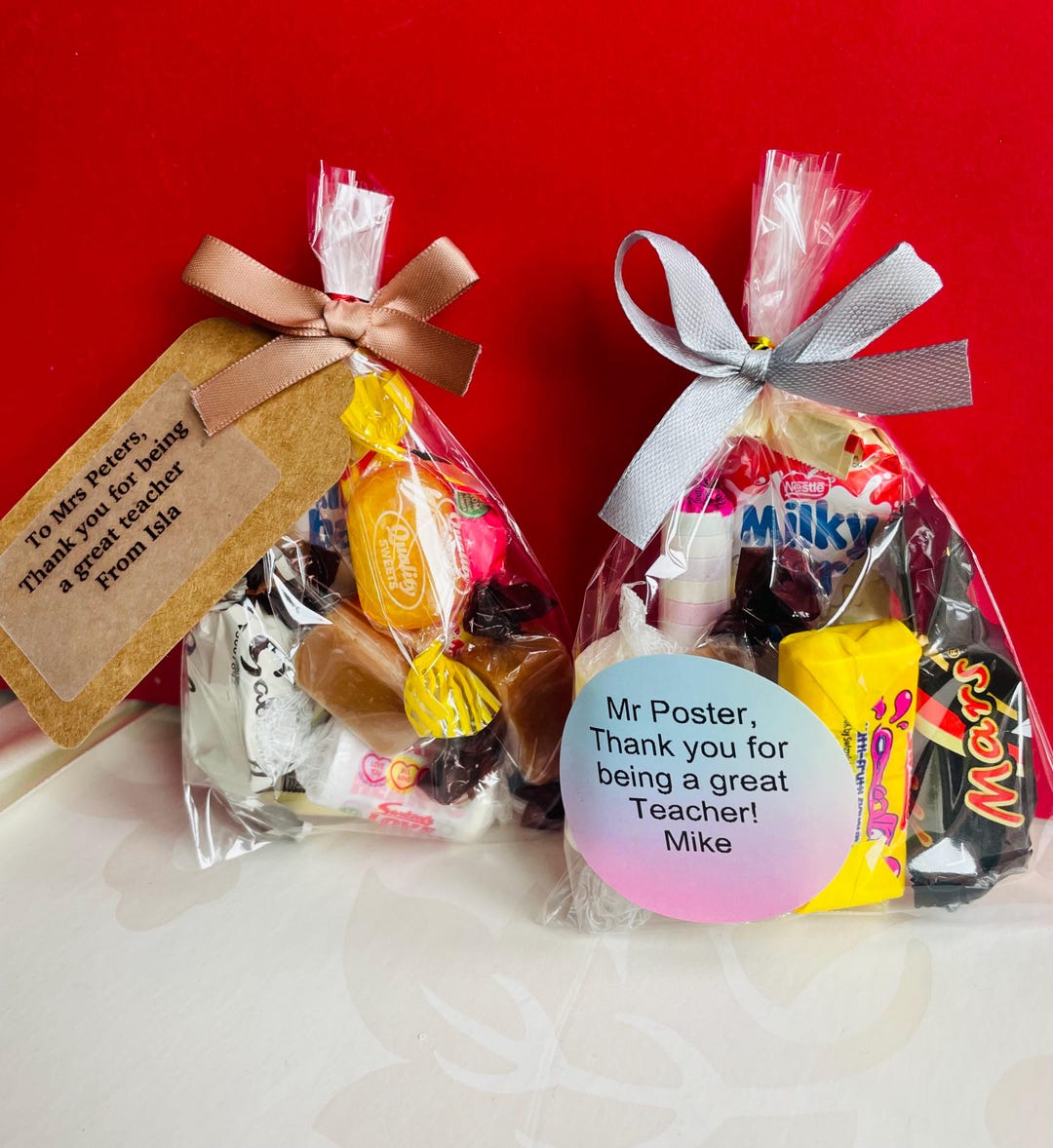 Thank You Teacher Personalised Sweet and Chocolate Bags - Etsy