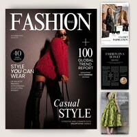 Bold Style Magazine Template - Etsy