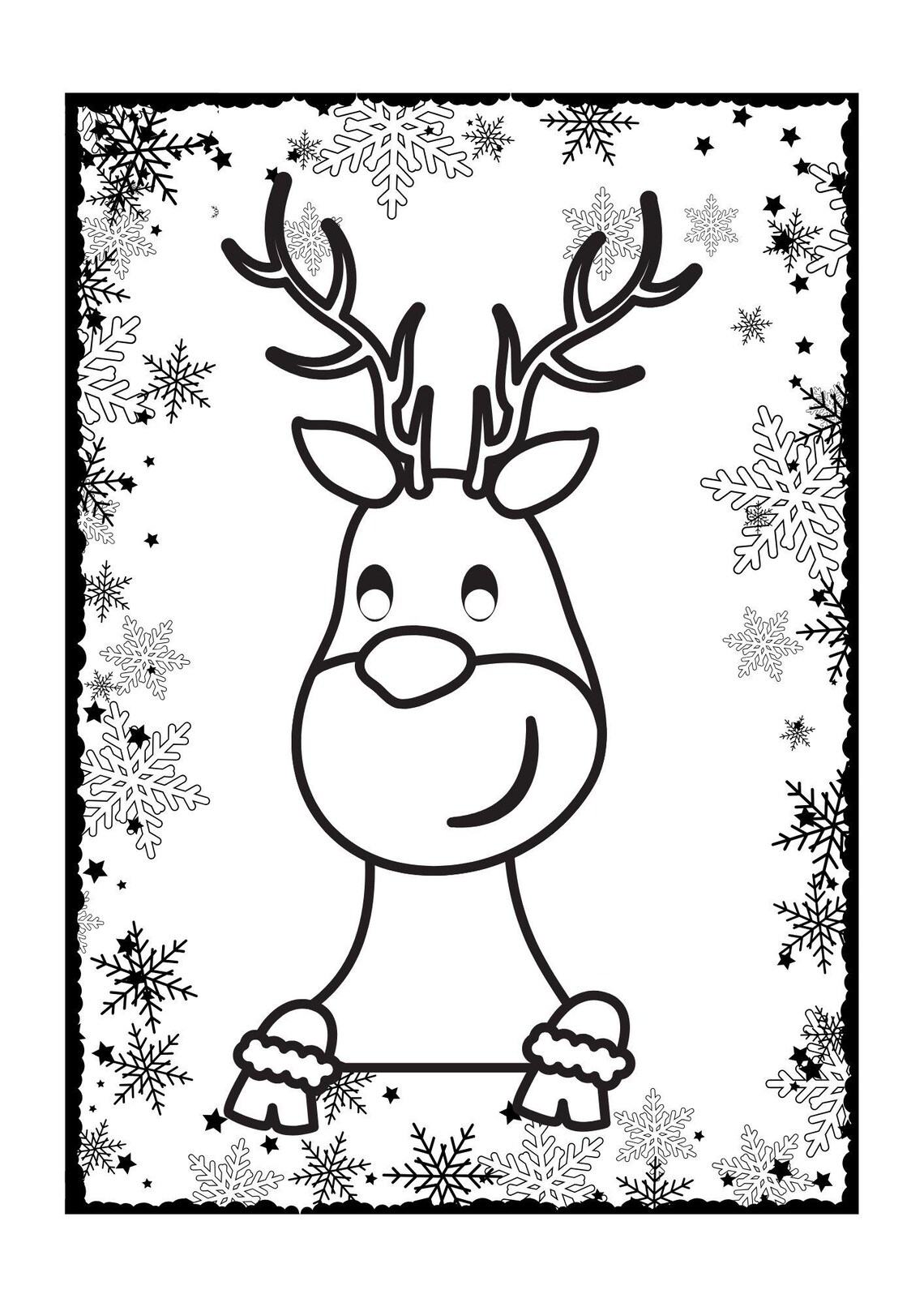 Black and White Christmas Colouring Book, Printable Holiday Coloring ...