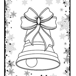 Black and White Christmas Colouring Book, Printable Holiday Coloring ...