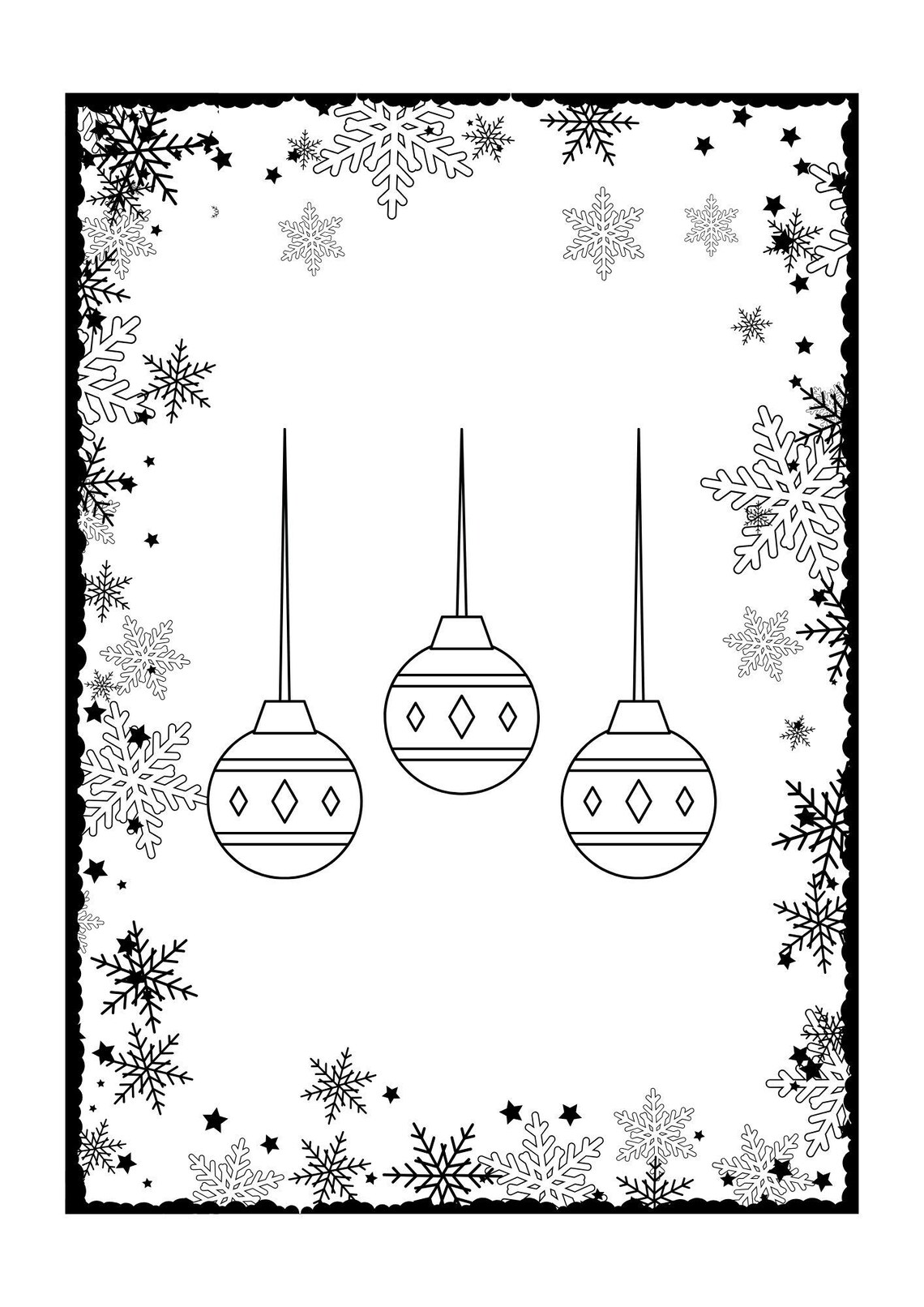 Black and White Christmas Colouring Book, Printable Holiday Coloring ...