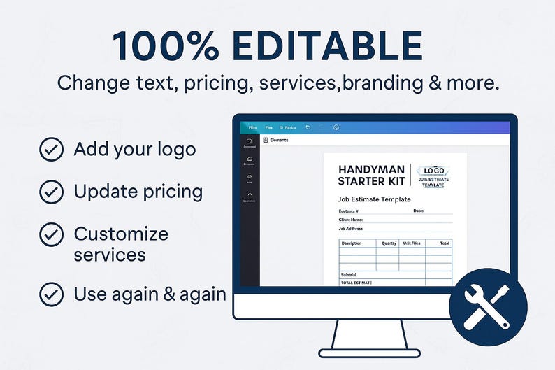 Handyman Business Starter Kit - Etsy