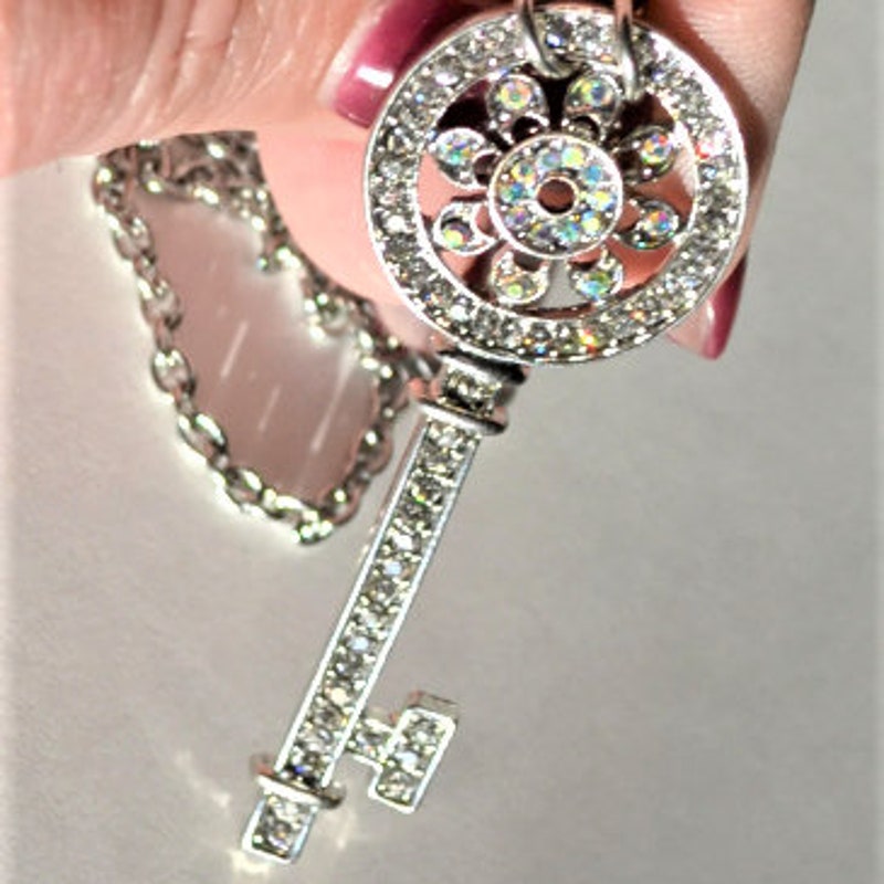 Long Key Necklace - Etsy