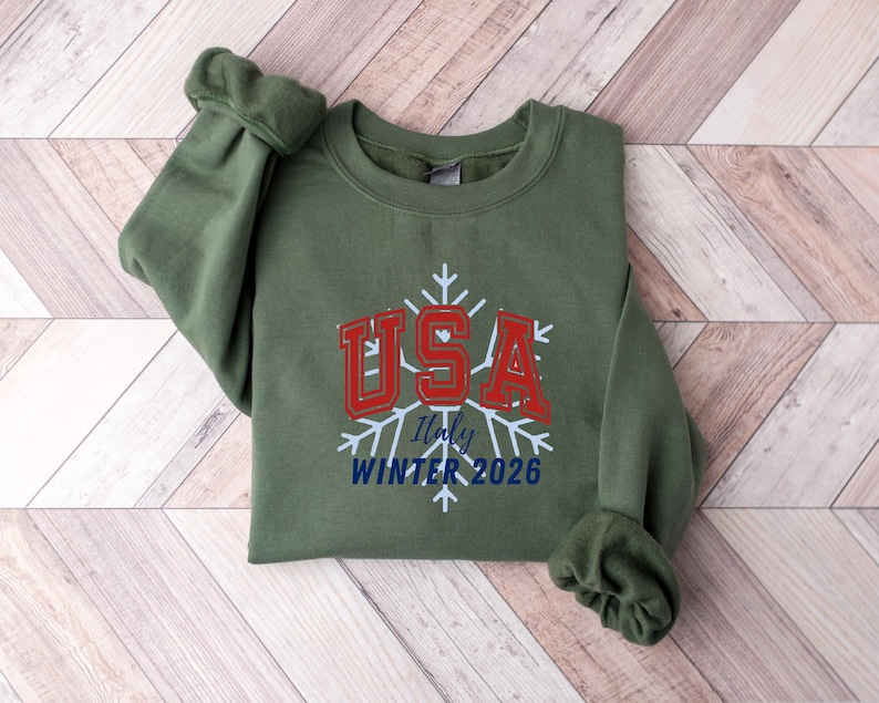 Winter SPORTS 2026 Sweatshirt, USA Winter Sports Sweatshirt-snow Skiing ...