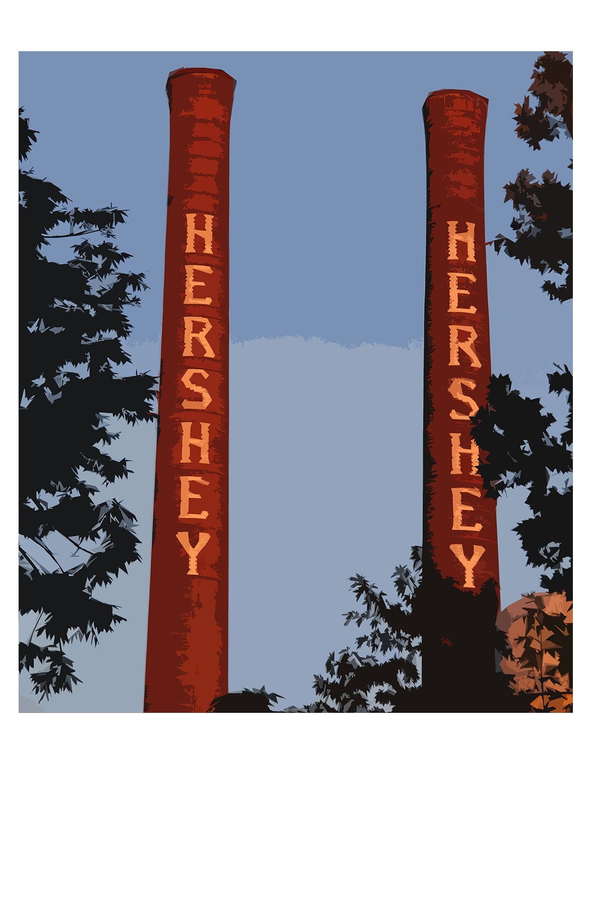 Central PA Original Hershey Factory Stacks Stylized Photographs on ...