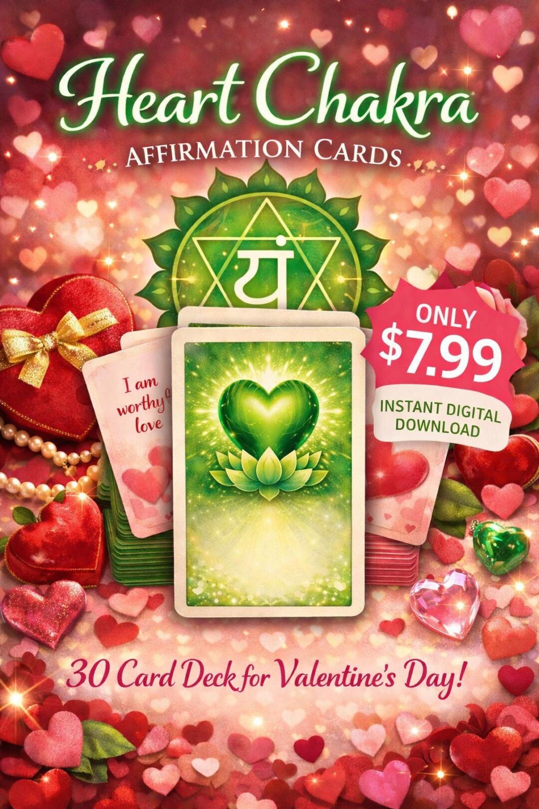 Heart Chakra Affirmation Cards - Etsy