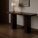 Modern Marble Console Table – Dark Stone Entryway Table, Minimalist ...