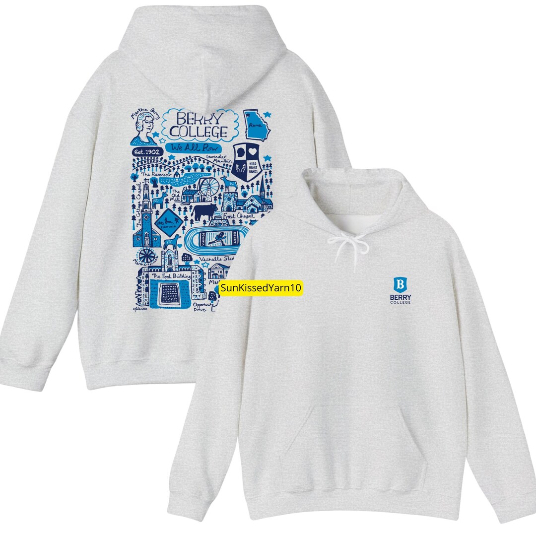 Berry College Campus Hand Sketched Sweatshirt , Custom College Merch ...
