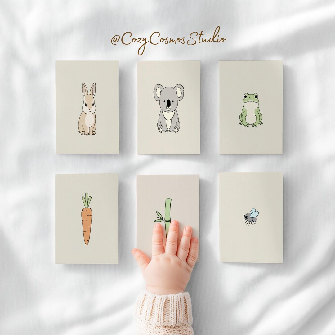 Montessori Animal & Food Matching Cards | Toddler Learning Printable ...
