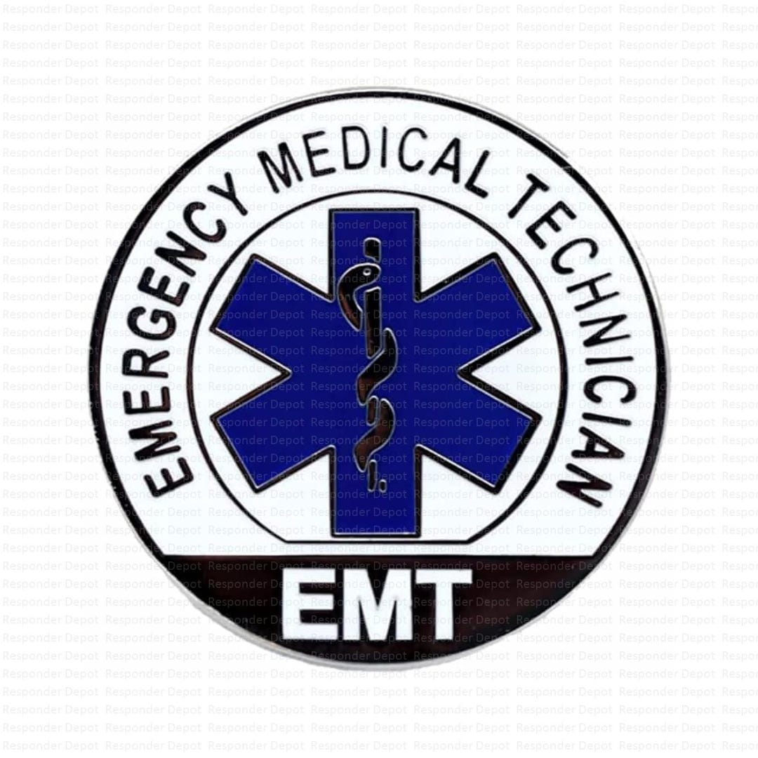 EMT Lapel Pin 1" Diameter Emergency Medical Technician EMS Medic ...