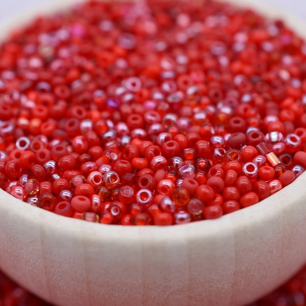 Red Seed Bead - Etsy