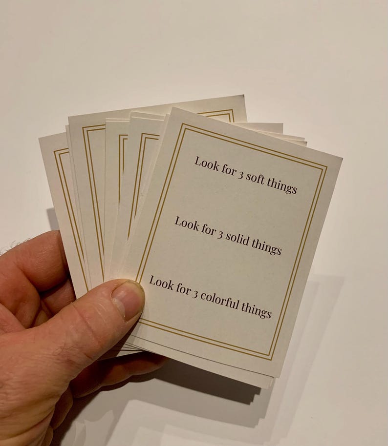 Grounding Cards | Printable | Anxiety Relief | Mindfulness Activities ...