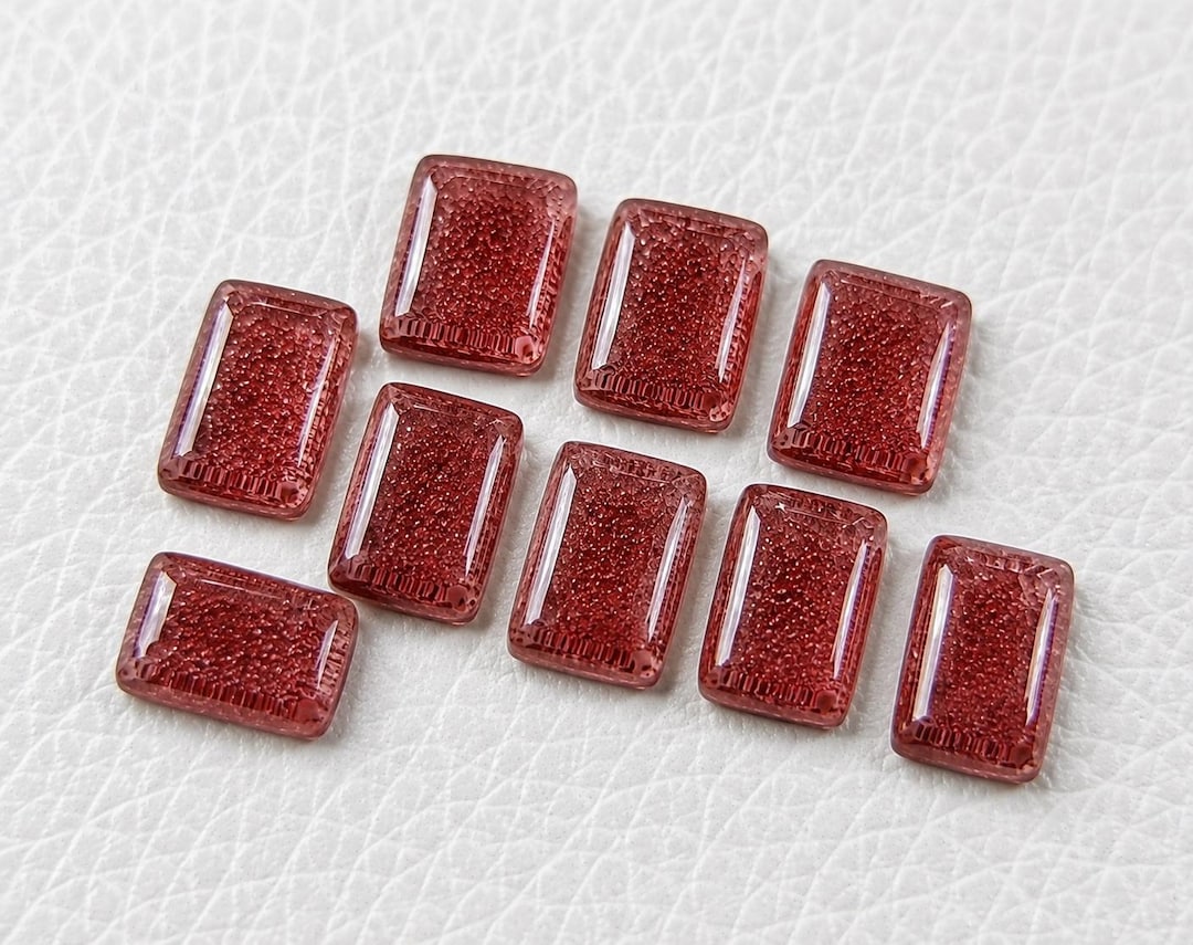 A One Quality Red Strawberry Quartz Rectangle Shape Cabochon Hand ...