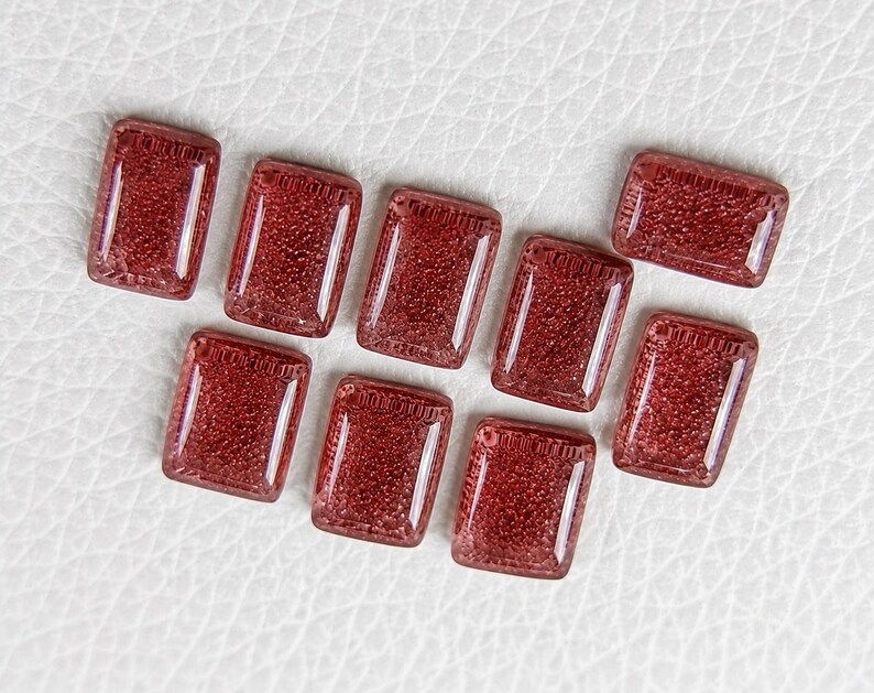 A One Quality Red Strawberry Quartz Rectangle Shape Cabochon Hand ...