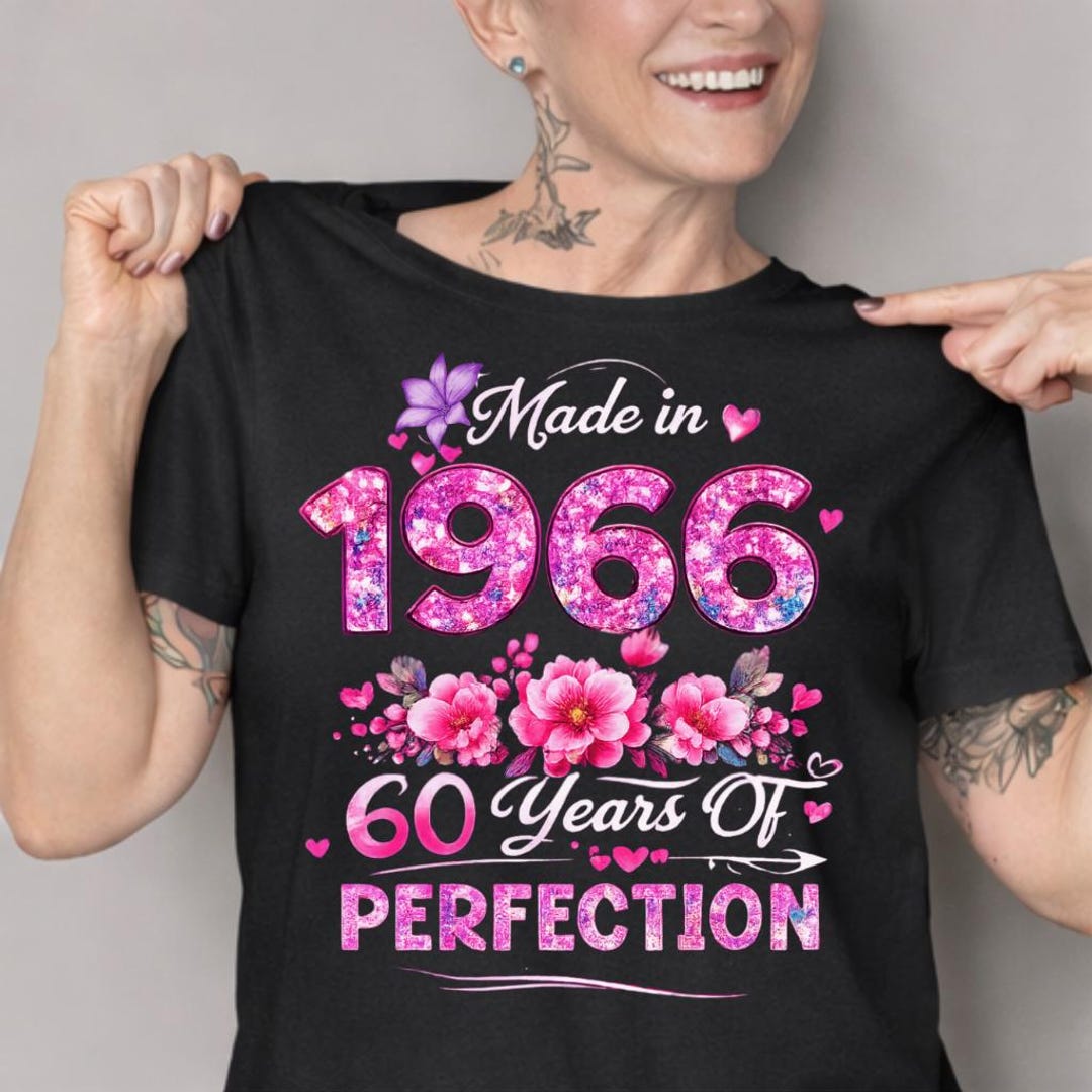 Made in 1966 PNG – 60 Years of Perfection Birthday T-shirt Design ...