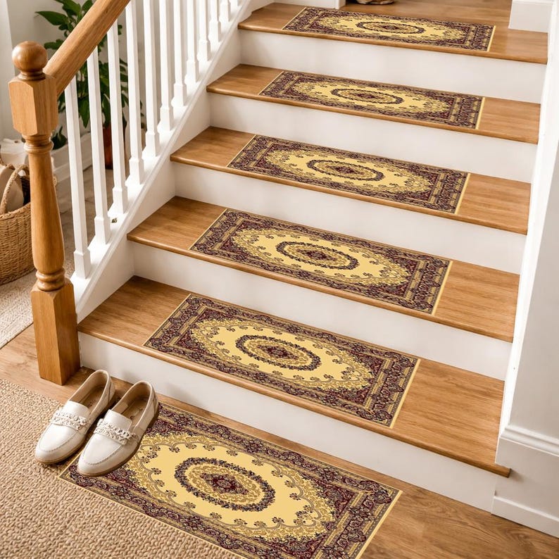 Decorative Stair Rug, Stair Step Cover, Modern Stair Treads, Rustic ...