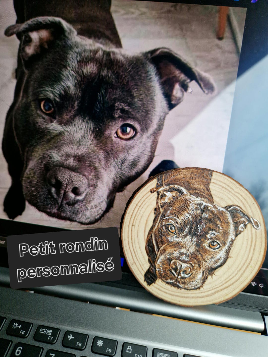 Small Personalized Pyrography Wooden Log 10cm - Gift for Birthday ...