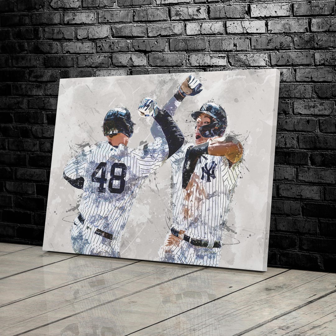 Aaron Judge Anthony Rizzo Poster, New York Yankees, Canvas Print ...