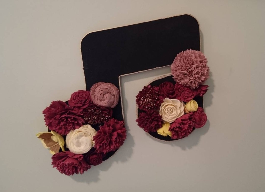 Music Notes Decor With Sola Flowers - Perfect Musical Gift! Customized ...