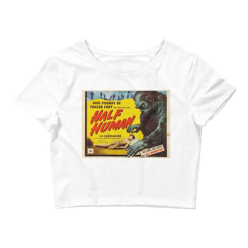 Horror Sci-fi Crop Top, 1950's Sci-fi, Women's Cropped T-shirt, Vintage ...