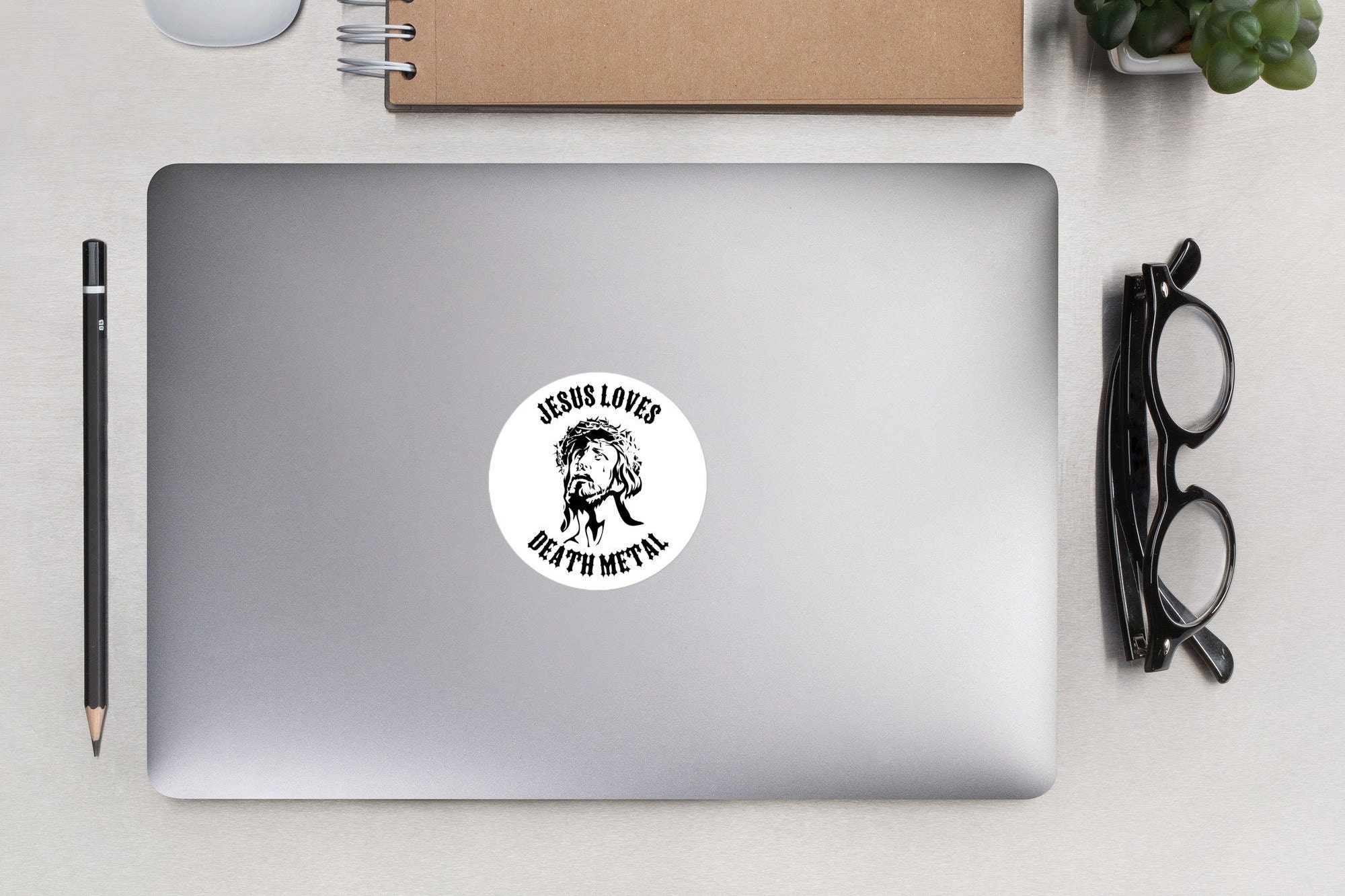 Jesus Loves Death Metal Sticker - Free Shipping, Waterproof Vinyl ...