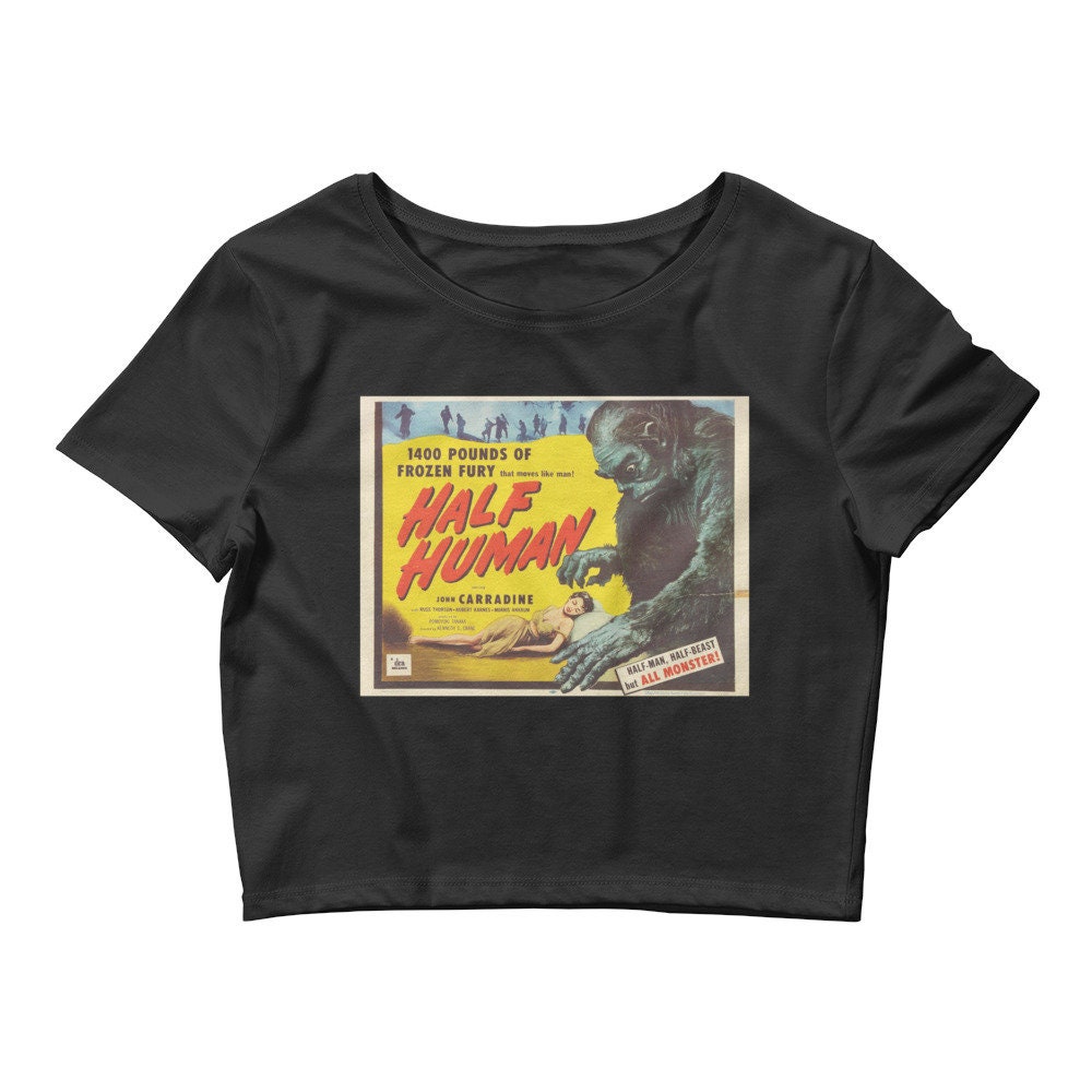 Horror Sci-fi Crop Top, 1950's Sci-fi, Women's Cropped T-shirt, Vintage ...