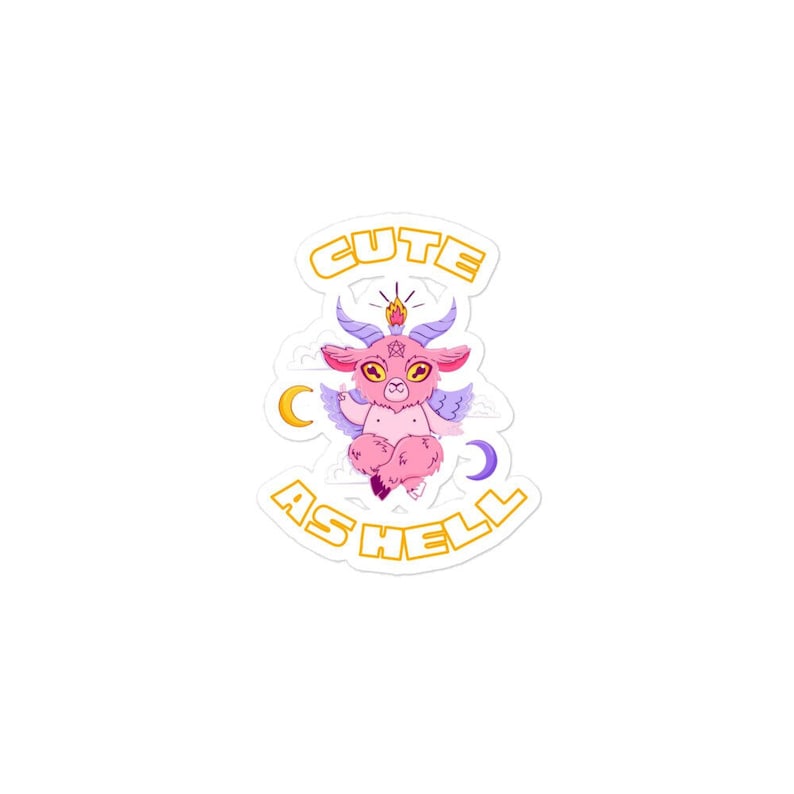 Cute as Hell Baby Baphomet Vinyl Sticker / Laptop Sticker / Water ...