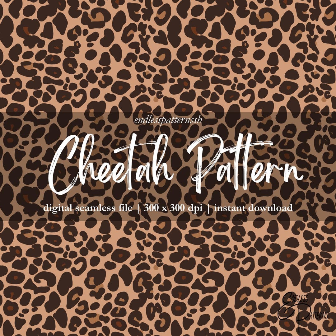 Cheetah Seamless Pattern | Digital Paper | Tileable Repeat Pattern ...