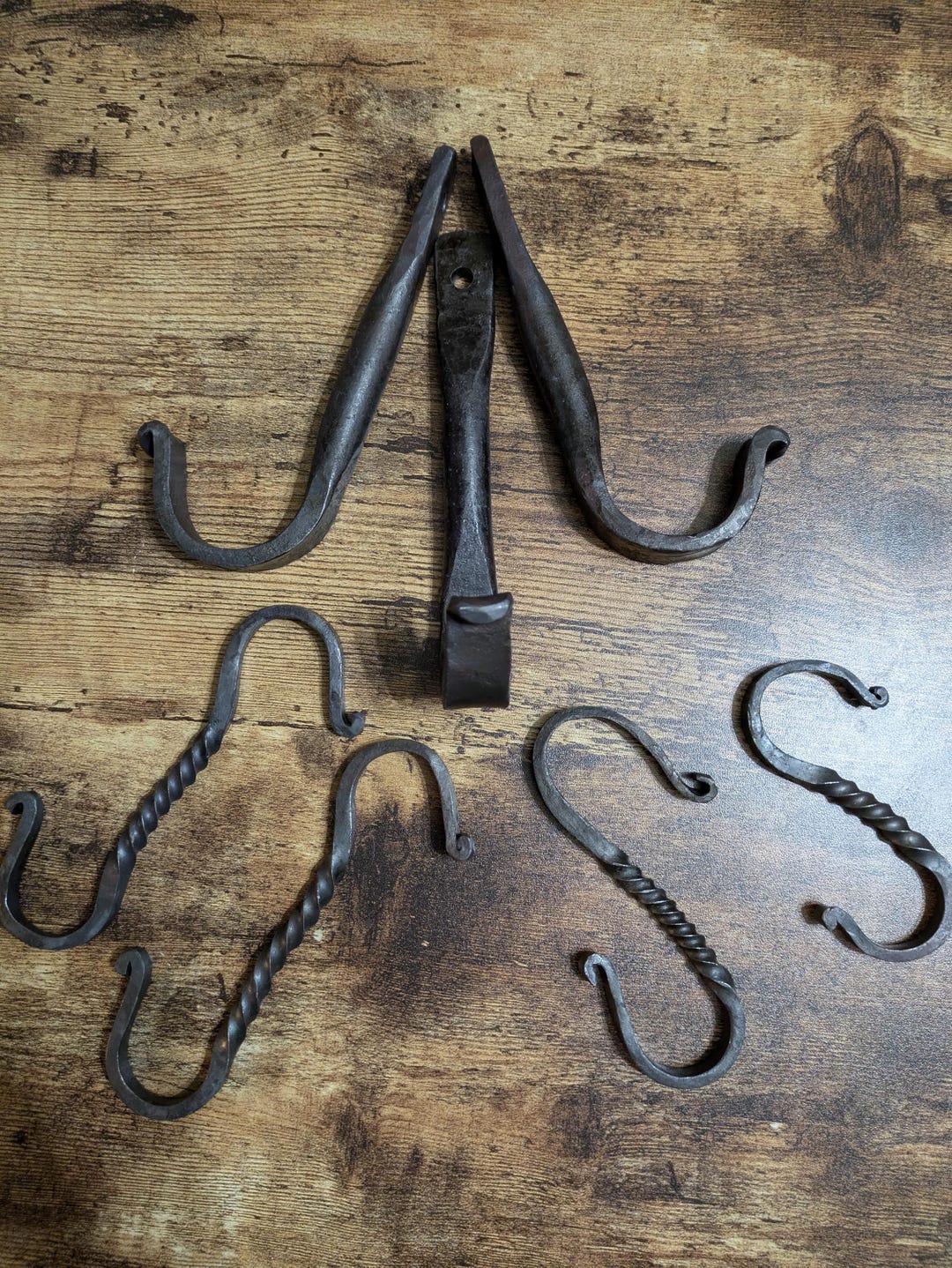 Hand Forged S & J Hooks | Blacksmith Iron - Etsy