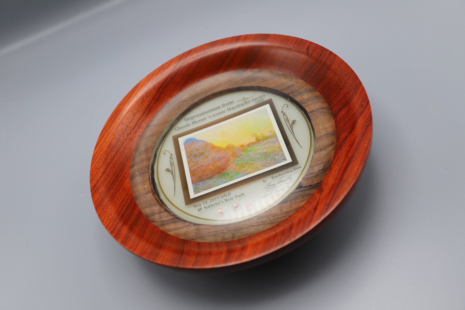 Handcrafted Segmented Padauk & Black Walnut Wooden Platter Digital ...