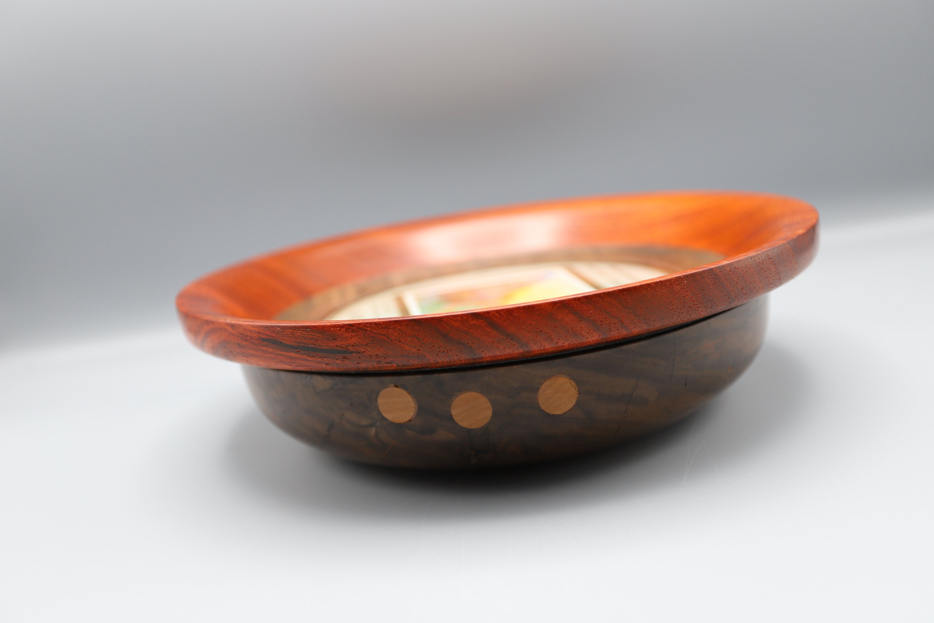 Handcrafted Segmented Padauk & Black Walnut Wooden Platter Digital ...