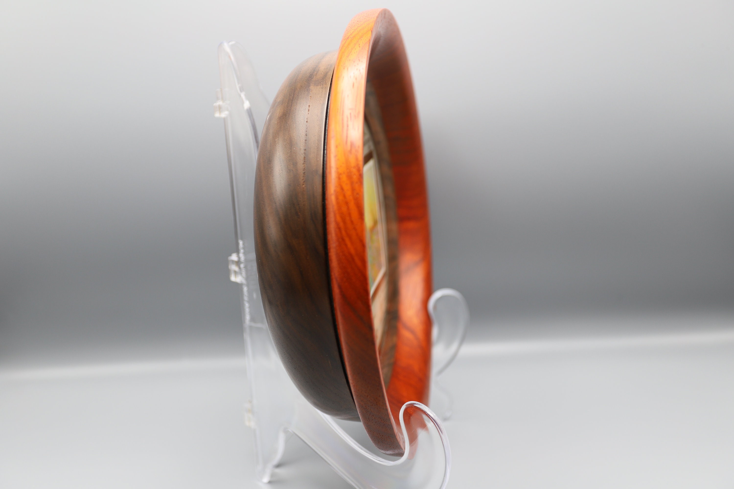 Handcrafted Segmented Padauk & Black Walnut Wooden Platter Digital ...