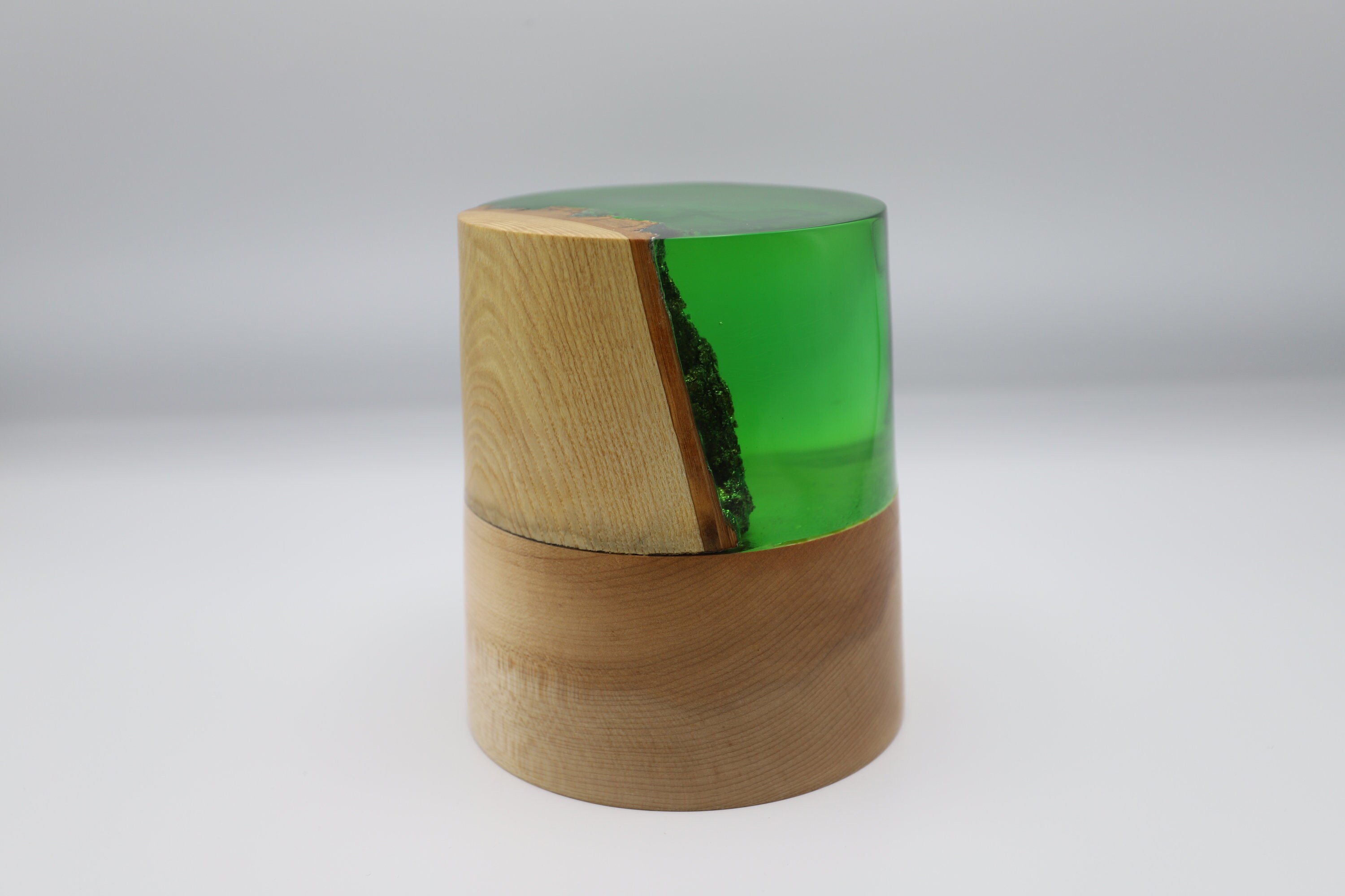 Handcrafted Wood Turning From Segmented Natural Edge Oak Bark & Maple ...