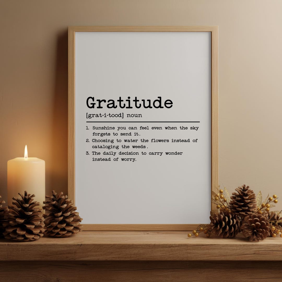 Gratitude Definition * Printable Wall Art * Digital Download - Etsy
