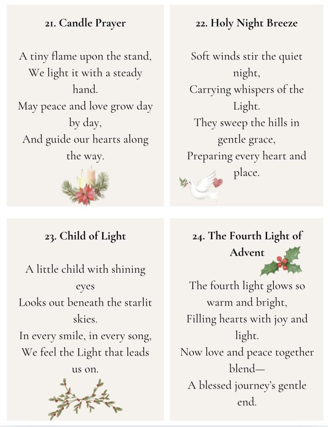 Waldorf Advent Verse Cards – 24 Printable Poems for December Rhythm ...
