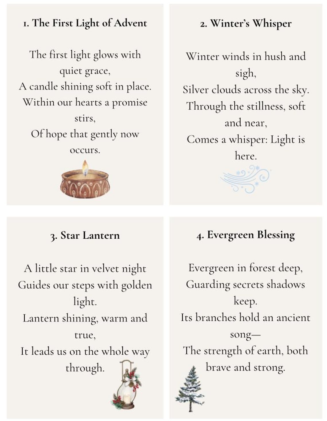 Waldorf Advent Verse Cards – 24 Printable Poems for December Rhythm ...