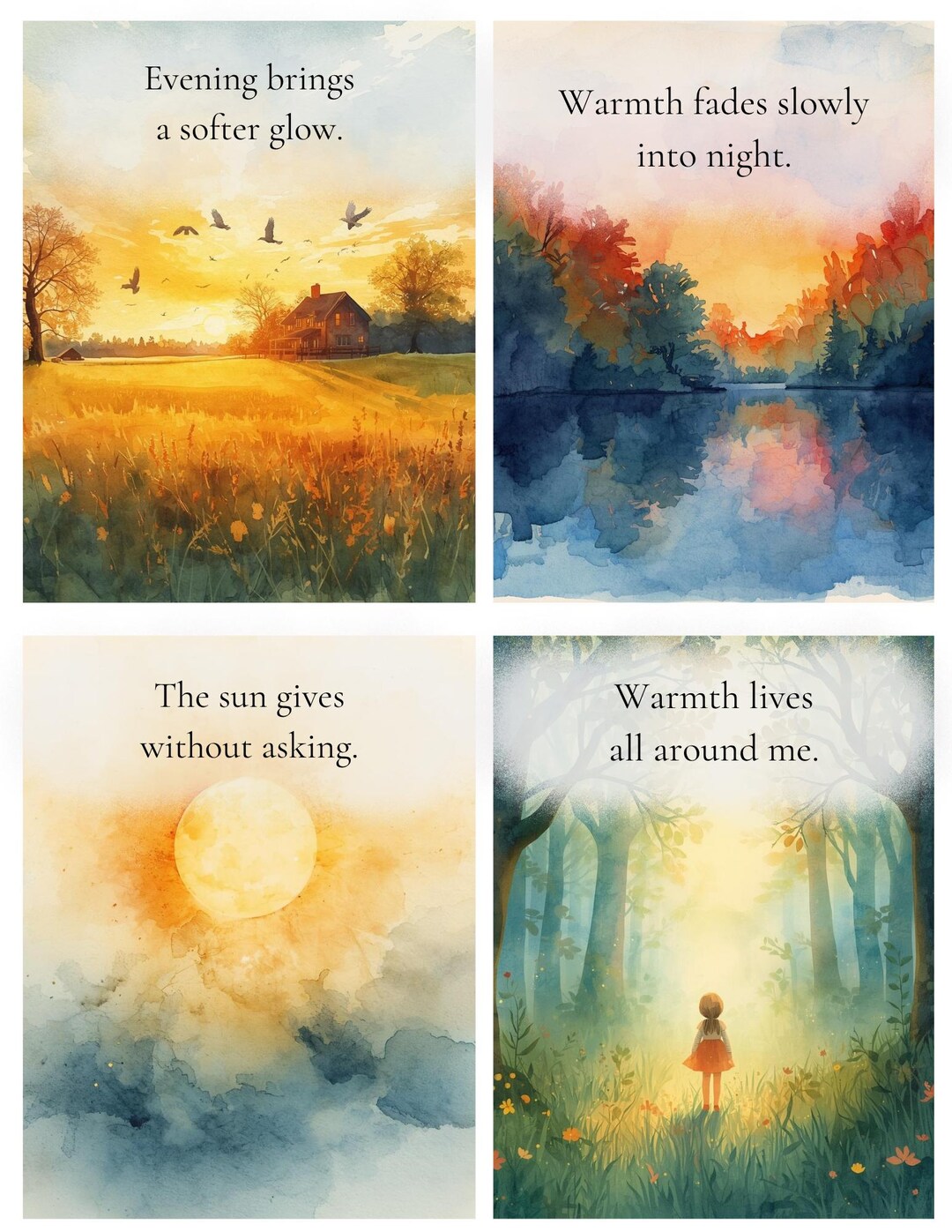 Waldorf Summer Sun Cards | Nature Study, Homeschool Learning (36 Cards ...