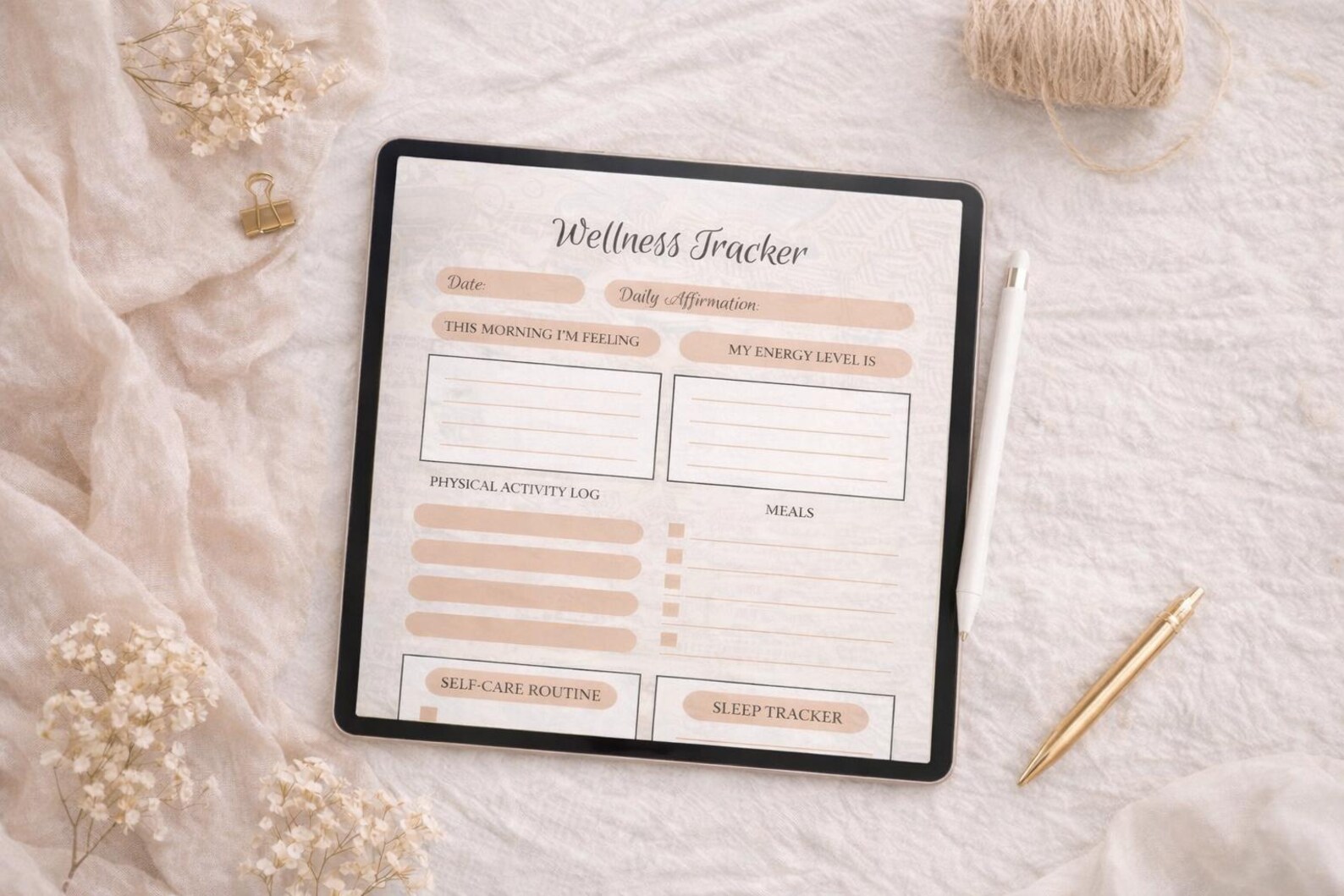 Digital Wellness Tracker | Self-care Journal, Goodnotes & Canva (PDF ...