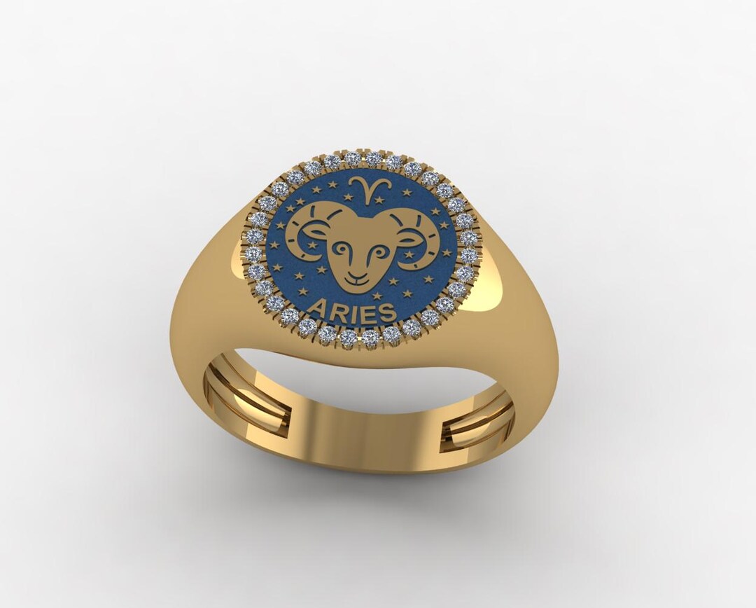 Aries Zodiac Ring – 3D STL File - Etsy