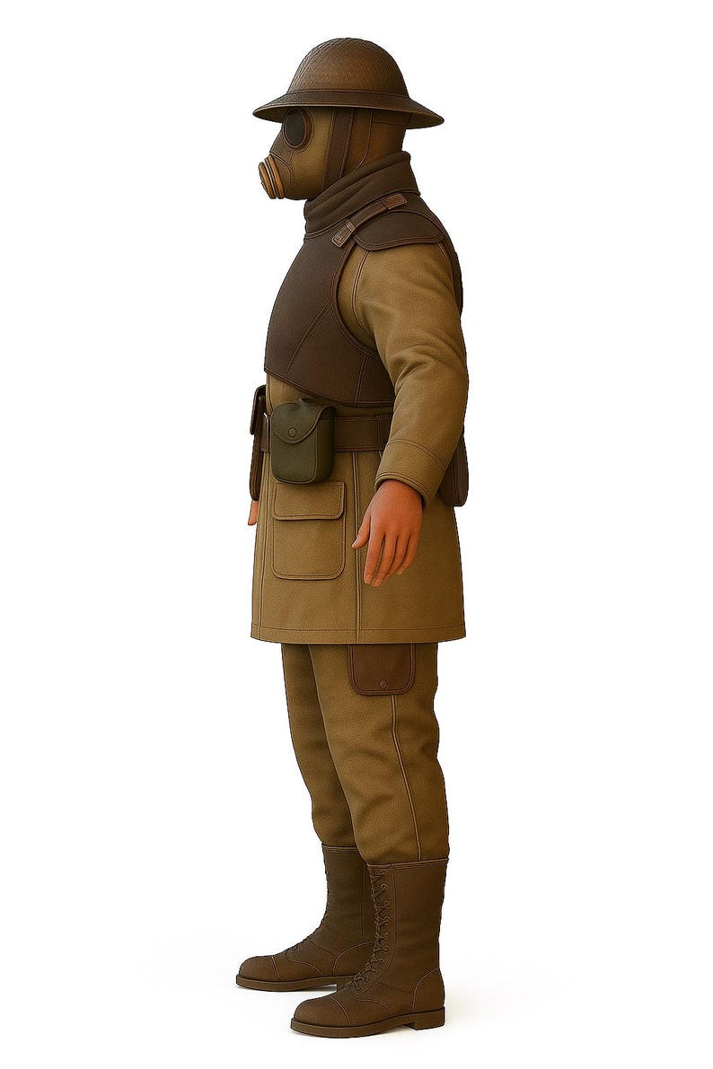 Wasteland Ranger Infantry Coat Suit – NCR Inspired Cotton Combat Outfit ...