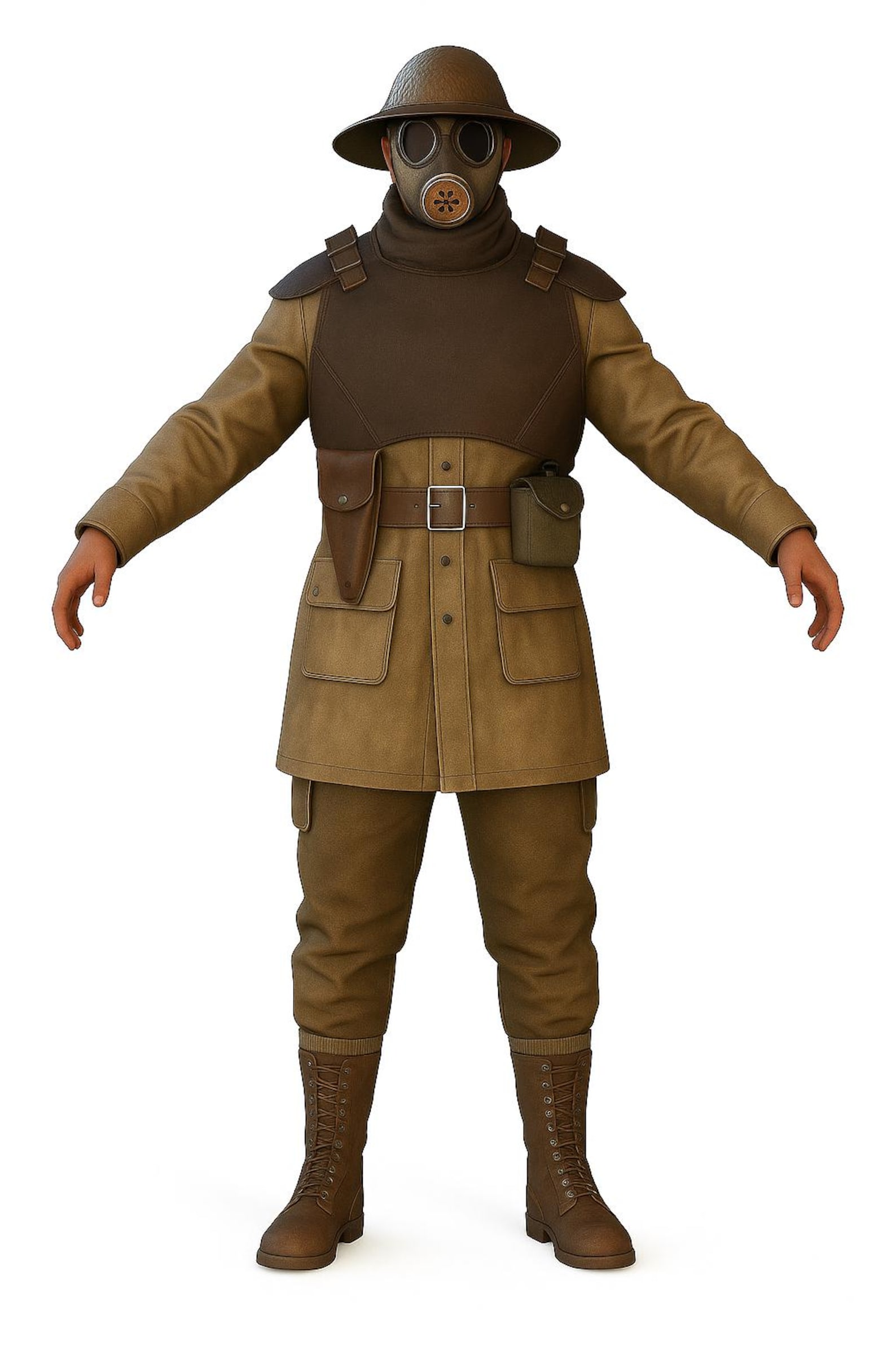 Wasteland Ranger Infantry Coat Suit – NCR Inspired Cotton Combat Outfit ...
