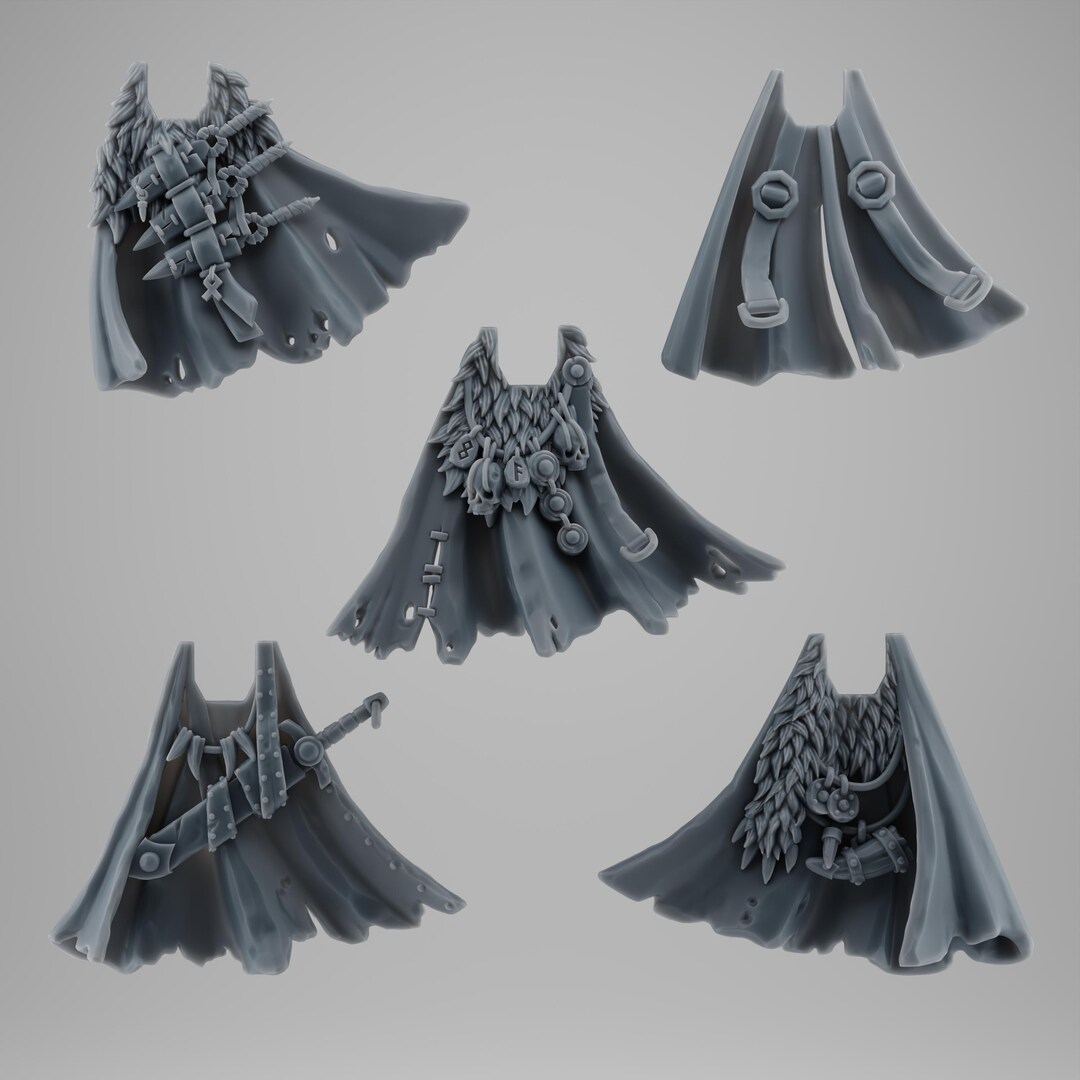SET 2 - 5 Viking Wolf Cloaks – Fur-covered Capes With Tribal Details ...