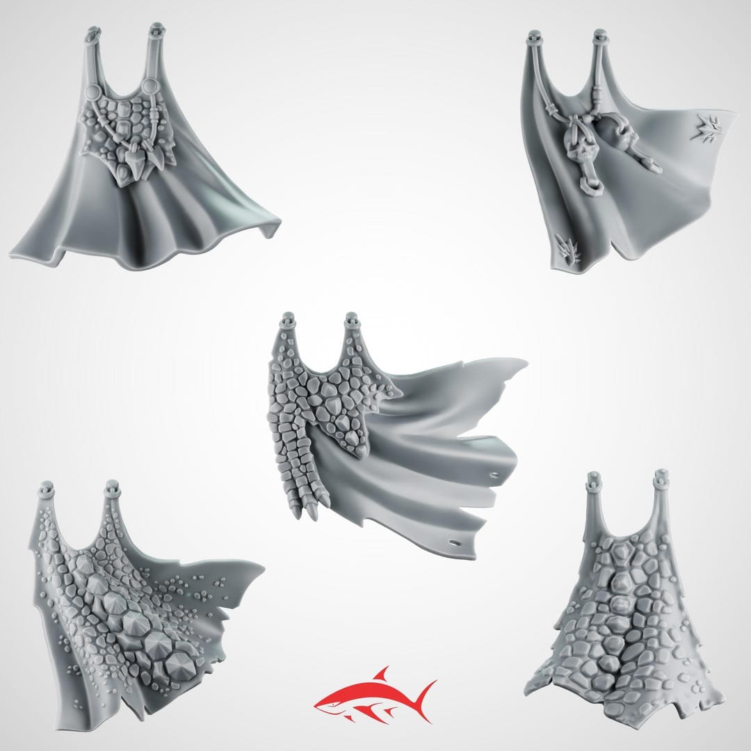 Set 3 – 5 Greytide Cloaks for Fire Lizard – Dragon-scale, Stone-plate ...