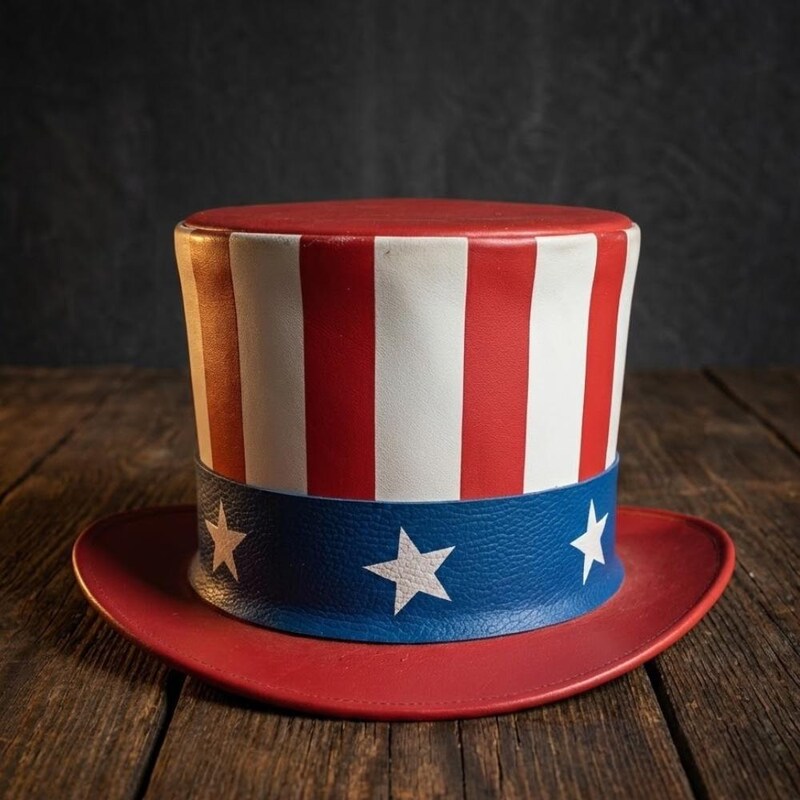 Striped Leather Top Hat - Etsy