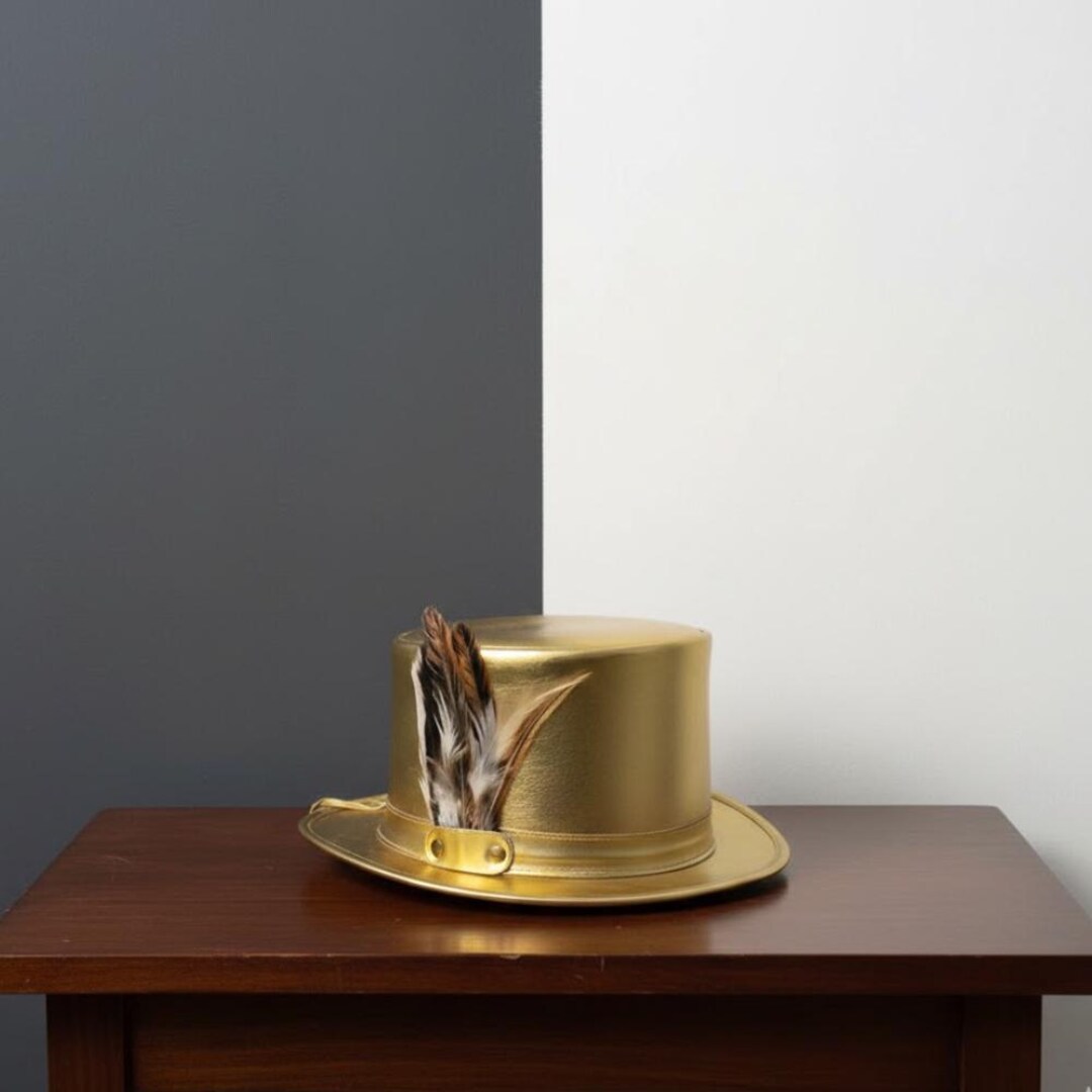 Metallic Gold Stovepipe Hat – Flashy Festival Gear & Unique Party Prop ...
